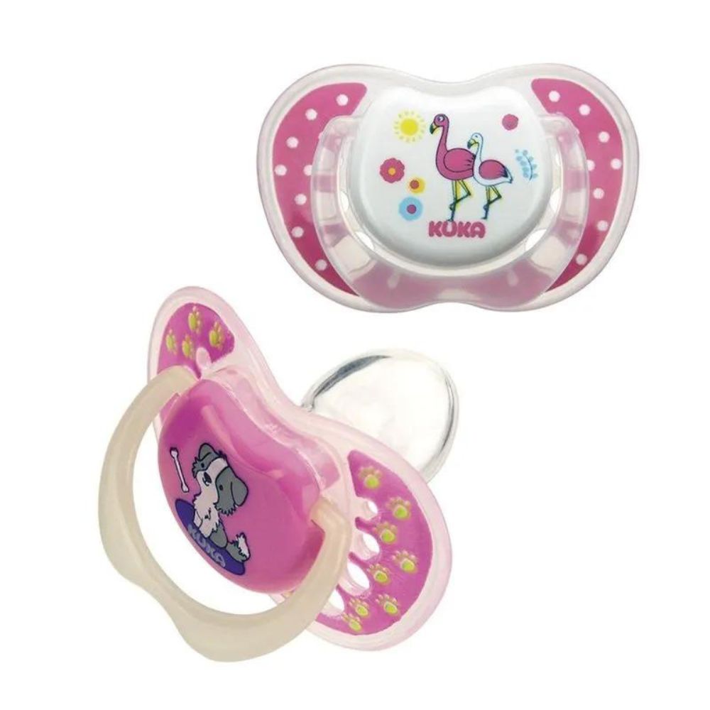 Kit Chupeta Kuka Lumina Azul 0-6m Ortodontico 2091 - Lari Moon