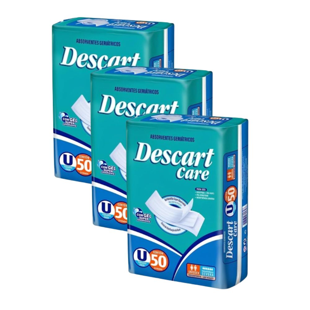 Kit 3 Absorventes Geriátrico Descart Care C/50 - Lari Moon